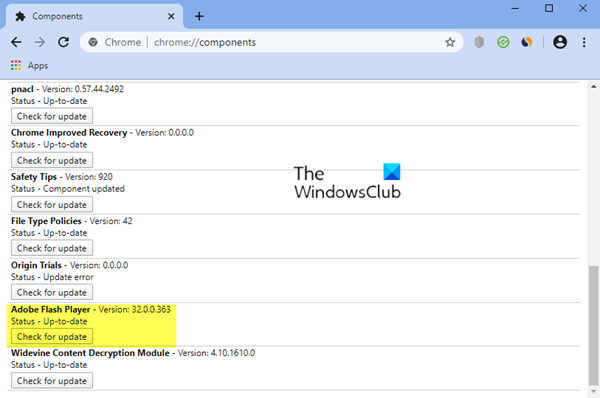 Ativar ou desativar o Adobe Flash Player em Edge, Chrome, Firefox, Edge, navegadores de ópera ...