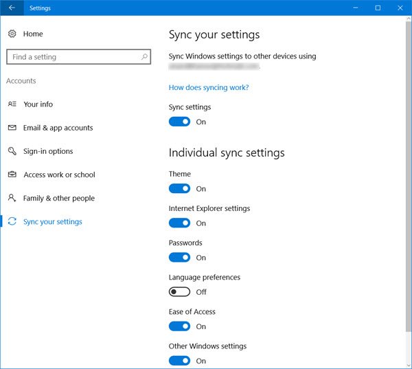 Como sincronizar configurações entre dispositivos no Windows 11/10 ...