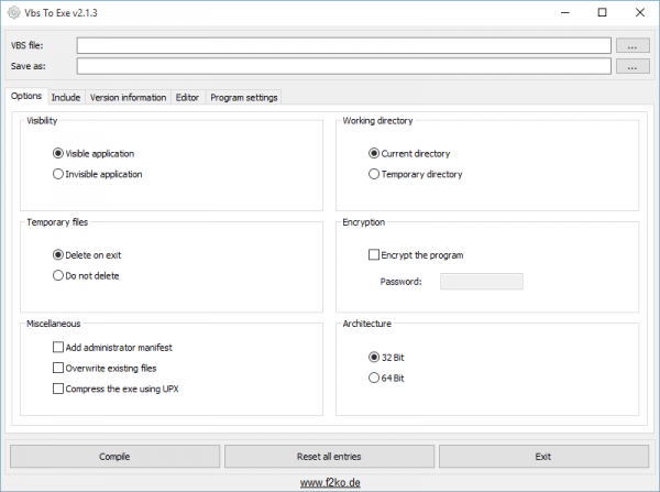 Converta VBS em EXE usando ferramenta online ou software conversor VBScript - Tiempo de Frikis