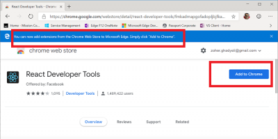 Lista de ferramentas de desenvolvimento no navegador Microsoft Edge