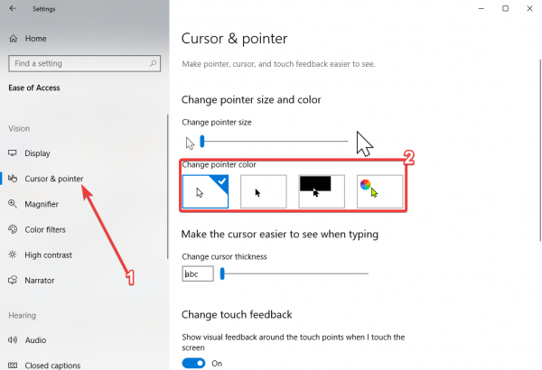 Alterar tamanho, cor e esquema do cursor do mouse no Windows 11 ...