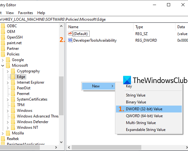 Desative as ferramentas do desenvolvedor no Microsoft Edge usando registro ou política de grupo ...