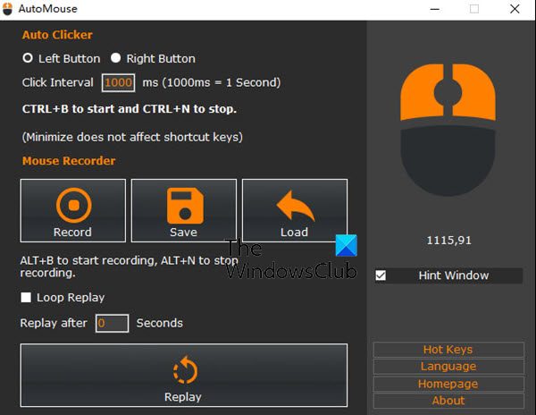 Melhor software gratuito Mouse Auto Clicker para Windows 11/10 - Tiempo ...