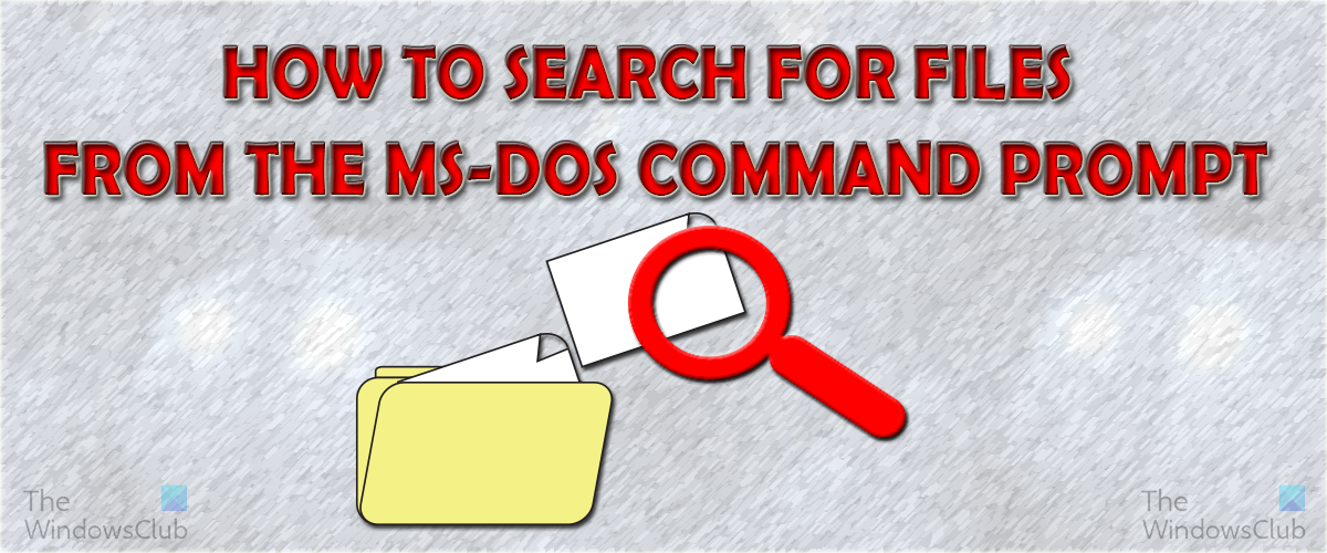 Como procurar arquivos no prompt de comando do MS-DOS