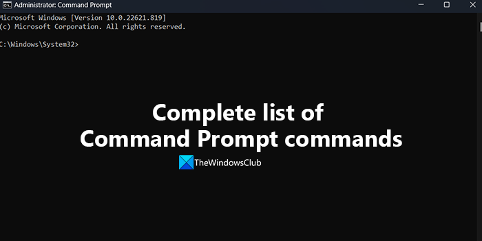 Lista completa de comandos de prompt de comando - Tiempo de Frikis
