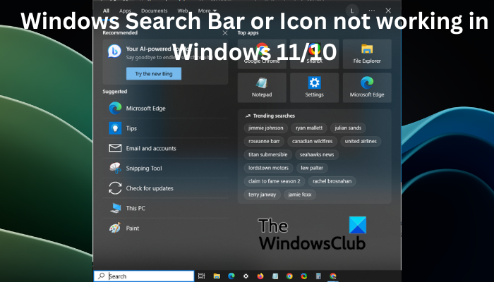 Barra de pesquisa ou ícone não funcionando no Windows 11 - Tiempo de Frikis