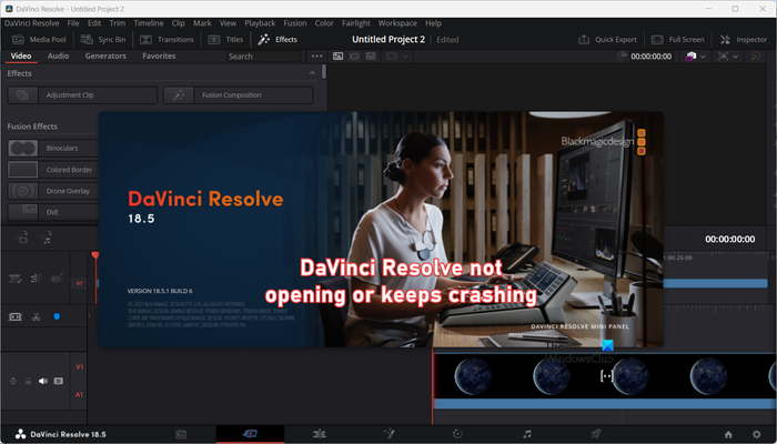 DaVinci Resolve não abre ou fica travando na inicialização - Tiempo de ...