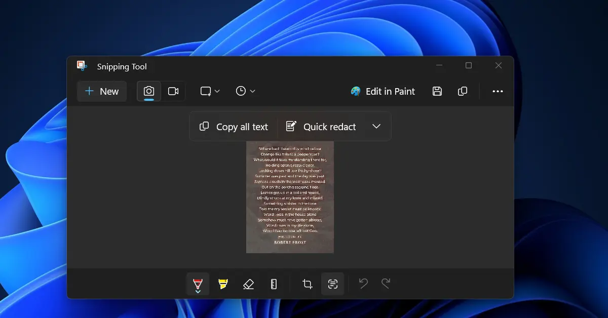 Cum să extrageți text cu Instrumentul Snipping în Windows 11