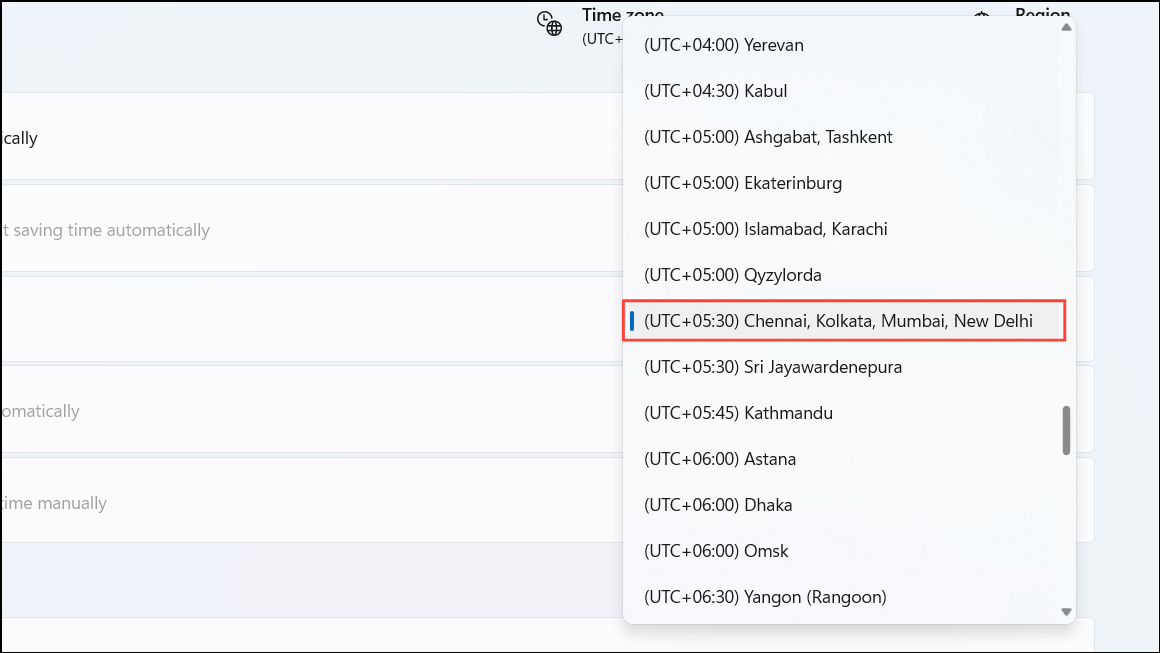 Cum se schimbă fusul orar pe Windows 11