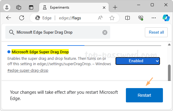 Hur man aktiverar superdrag och släpp för Microsoft Edge i Windows 11