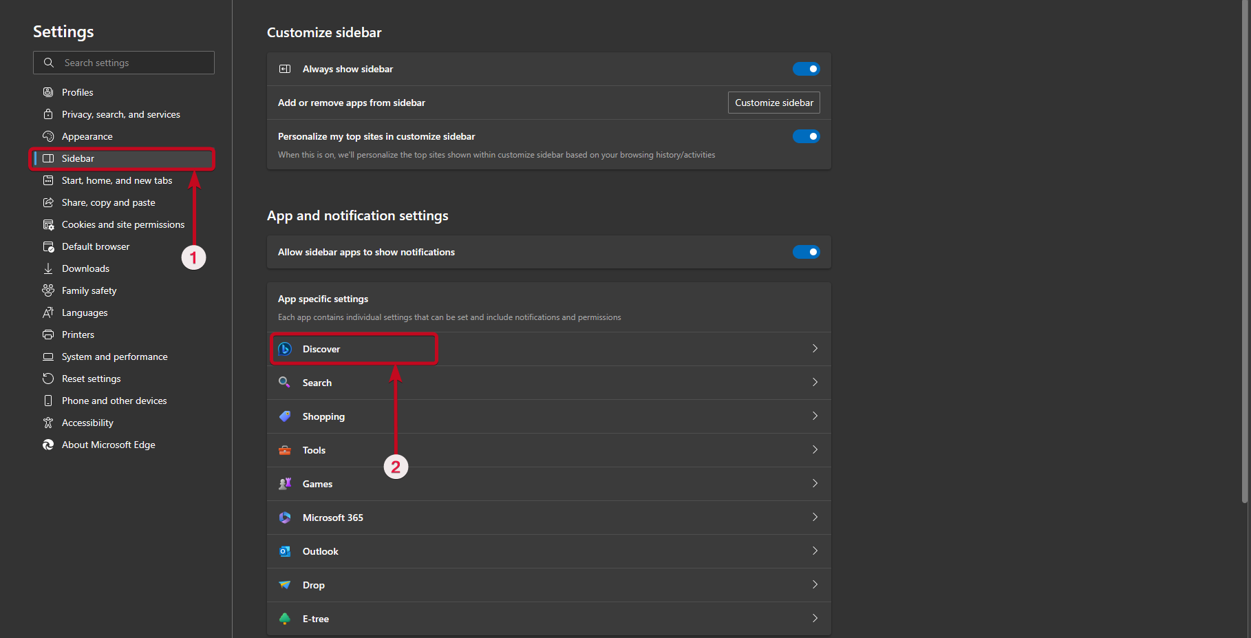 Så här inaktiverar du Bing Discover-knappen i webbläsaren Microsoft Edge