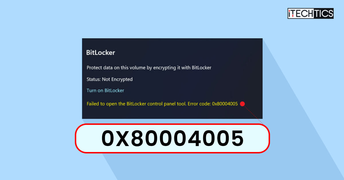 Så här fixar du "Det gick inte att öppna BitLocker ...