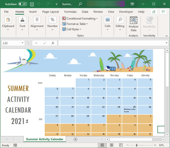 Hur man skapar en kalender i Microsoft Excel - Tiempo de Frikis