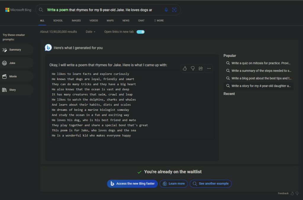 Cómo usar chatgpt en Bing & Microsoft Edge
