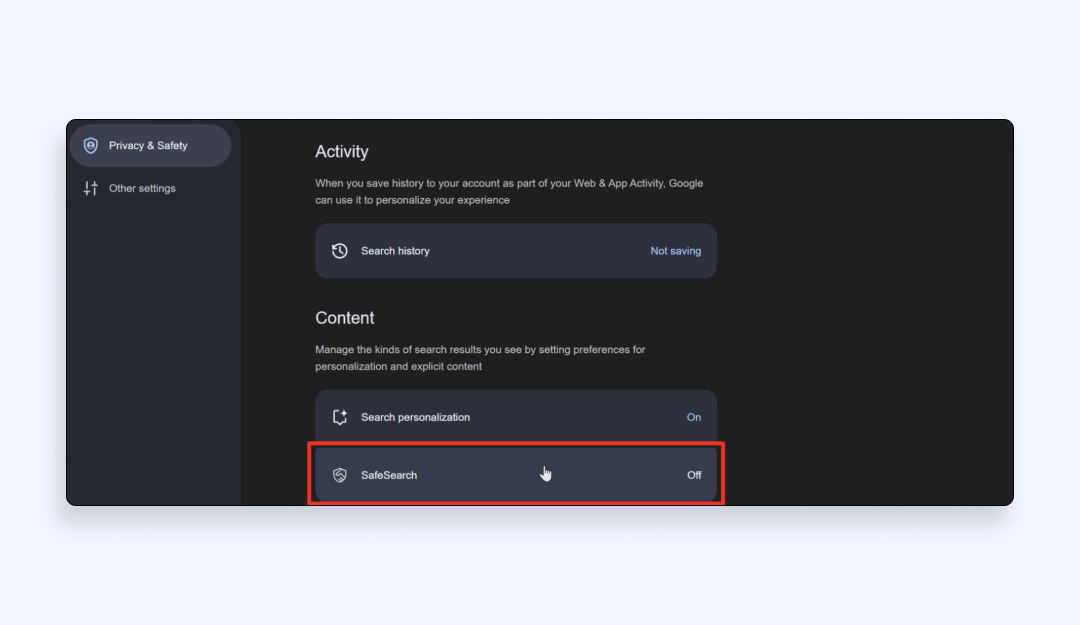 Apague la búsqueda segura en Google, Bing y más: así es como