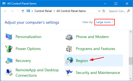 2 formas de cambiar la configuración regional del sistema en Windows 10 ...