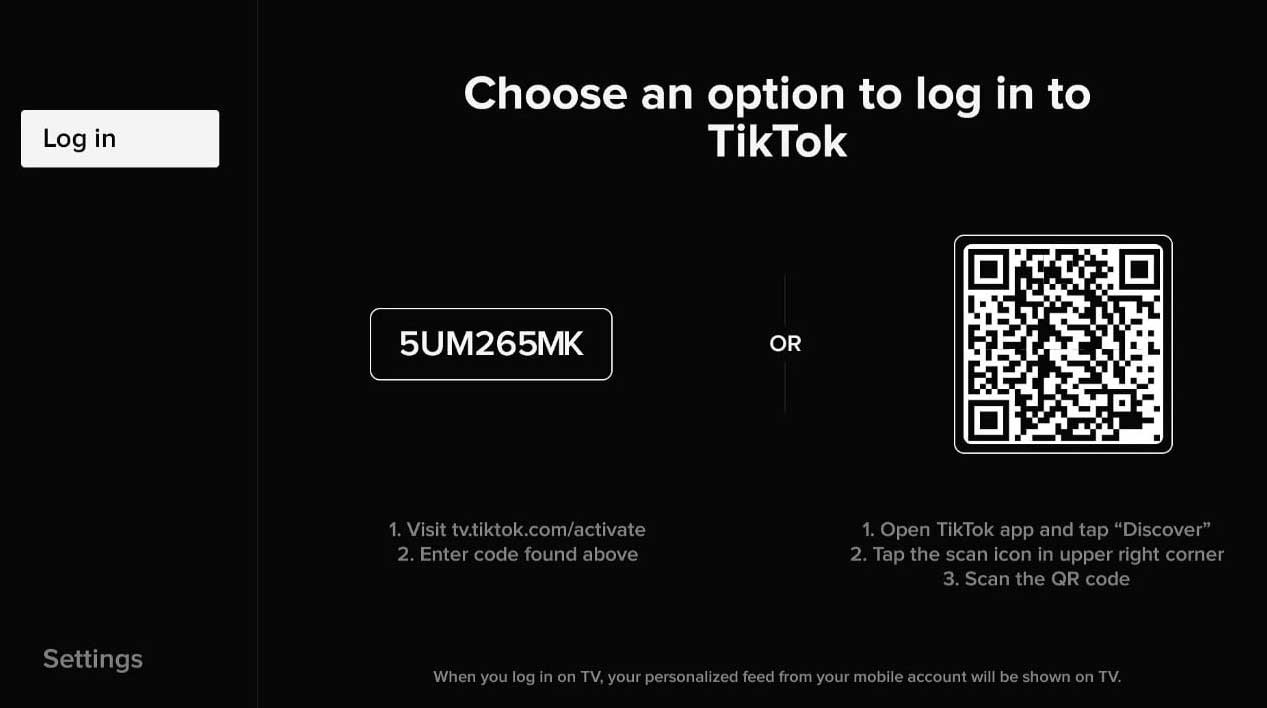 Cómo activar el código Tiktok QR y ver en la televisión - Tiempo de Frikis