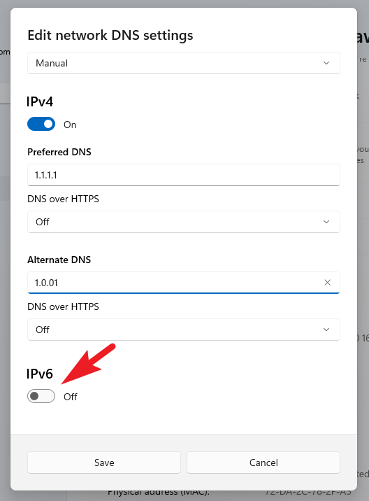 Cómo habilitar DNS a través de HTTPS en Windows 11