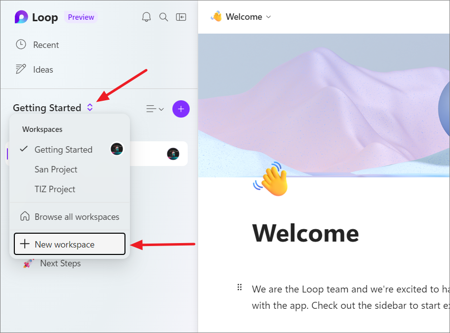 Cómo crear un espacio de trabajo en Microsoft Loop - Tiempo de Frikis