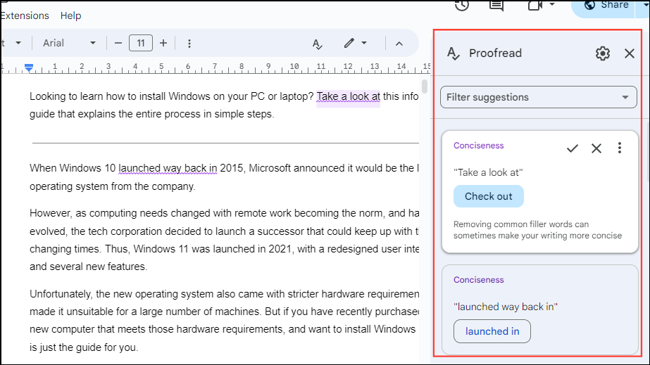 Cómo usar Gemini en Google Docs