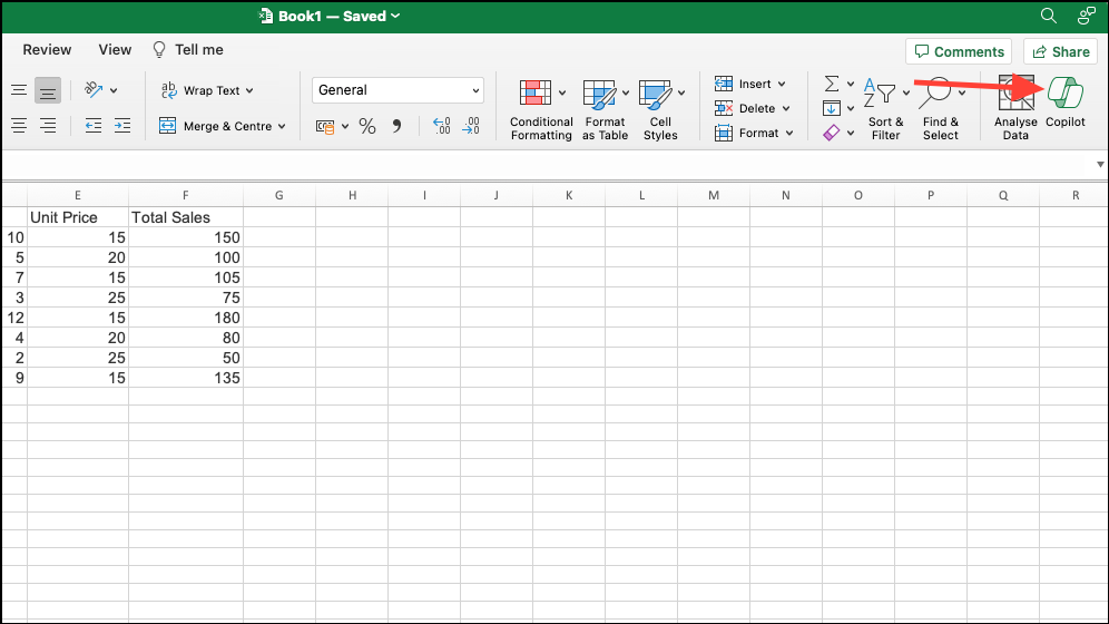 Cómo utilizar copiloto en Excel