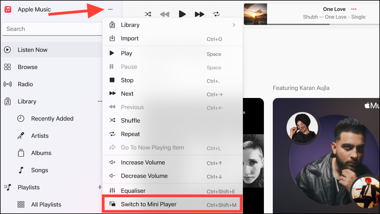 Cómo habilitar o deshabilitar el mini reproductor en Apple Music en ...