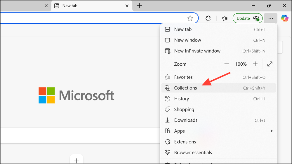Cómo usar colecciones en Microsoft Edge