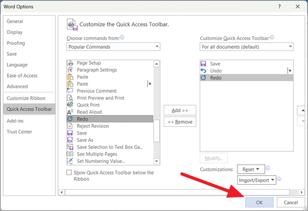 Cómo deshacer, rehacer o repetir en Microsoft Word