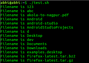 Bash 'for' bucle: tutorial y ejemplos
