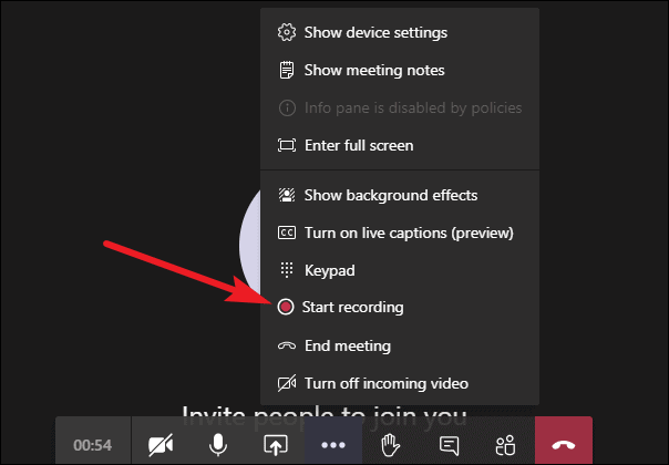 Cómo grabar una reunión en Microsoft Teams