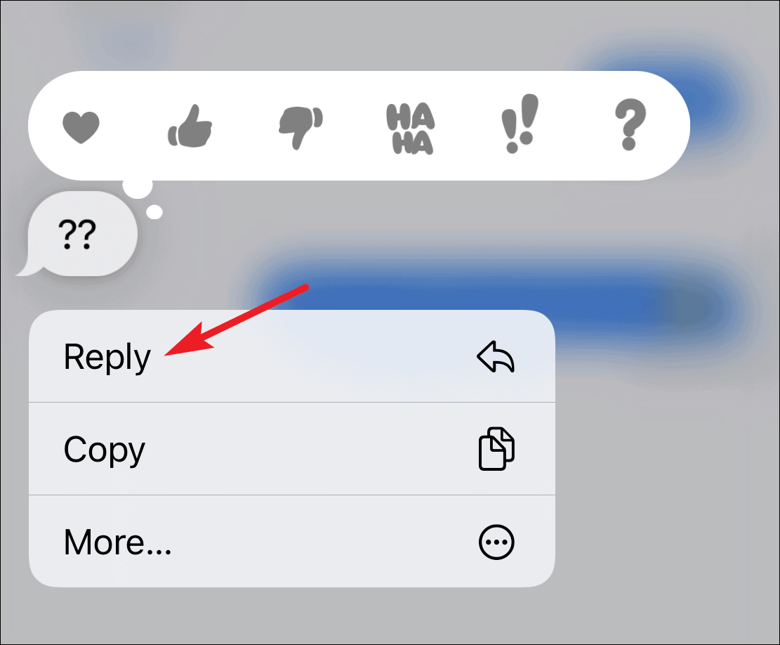 Cómo responder a un mensaje específico en iMessage