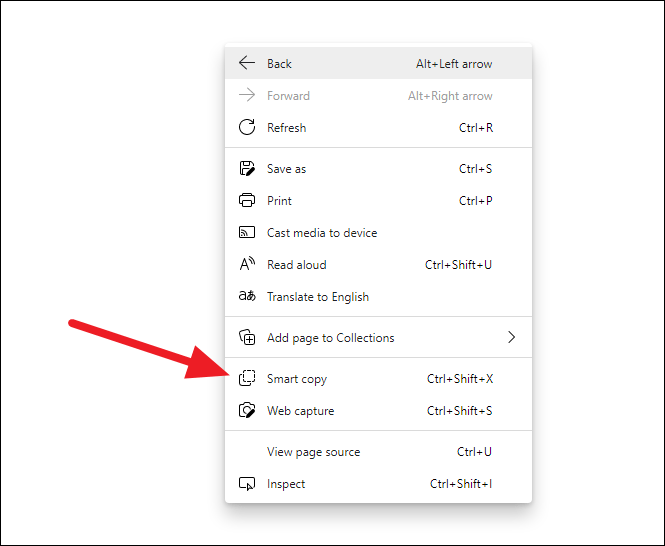 Cómo usar la copia inteligente en Microsoft Edge