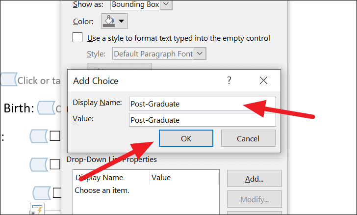 Cómo crear un formulario más relleno en Word