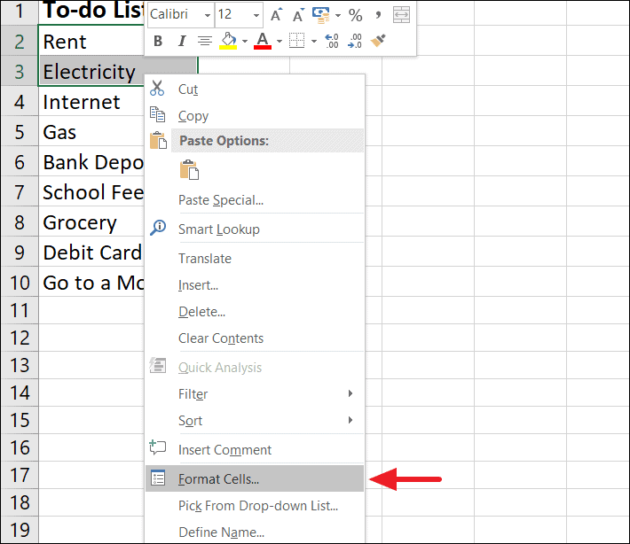 Cómo tachar en Excel