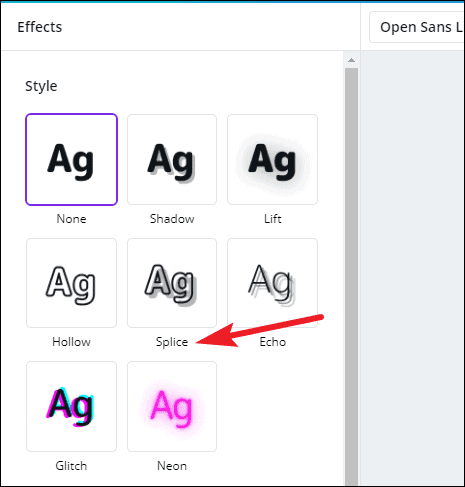 Cómo delinear el texto en Canva