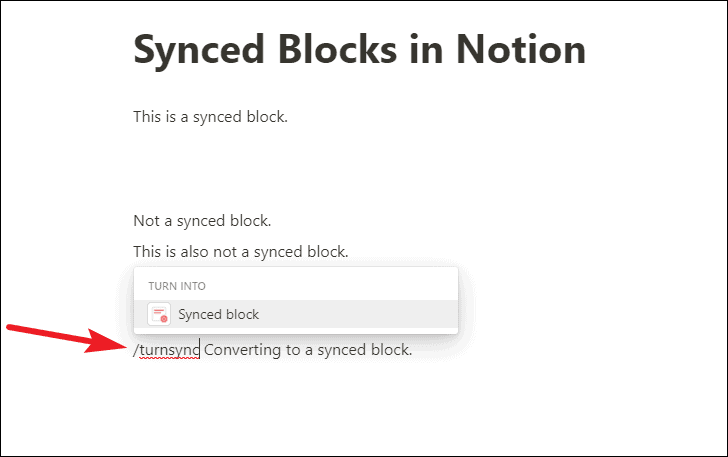 Cómo crear y utilizar un bloque sincronizado en Notion