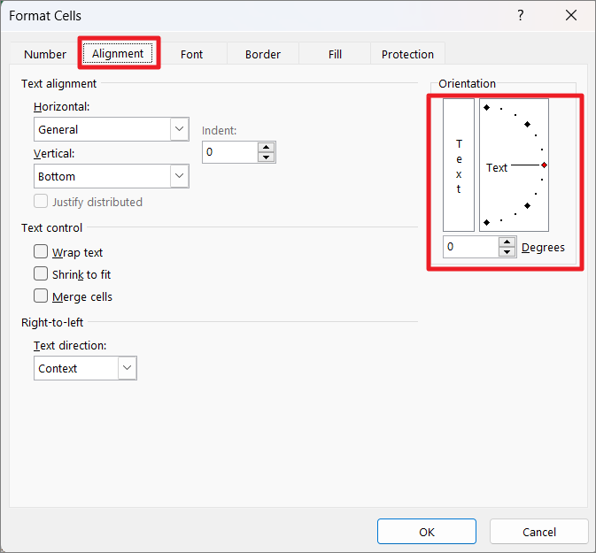 Cómo rotar texto en Excel