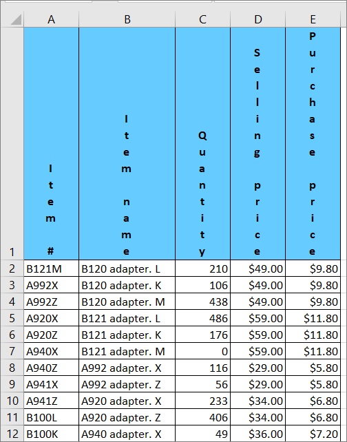 Cómo rotar texto en Excel