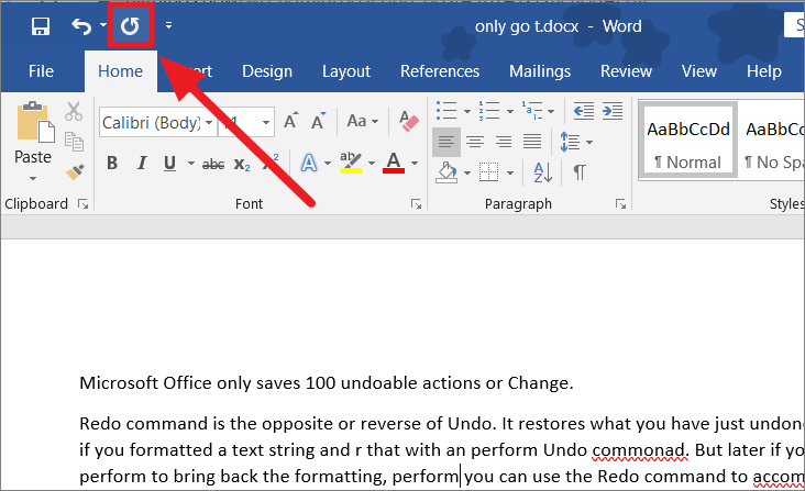 Cómo deshacer, rehacer o repetir en Microsoft Word