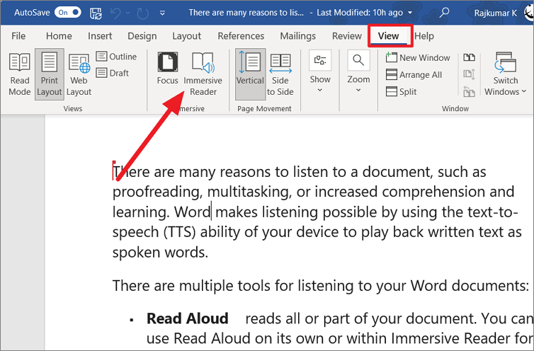 Cómo usar la función de Microsoft Word Leer en voz alta