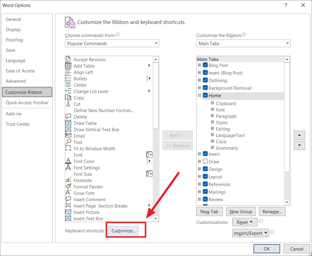 Cómo utilizar atajos tachados en Microsoft Word