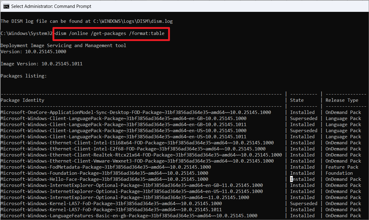 Cómo utilizar los comandos DISM en Windows 11