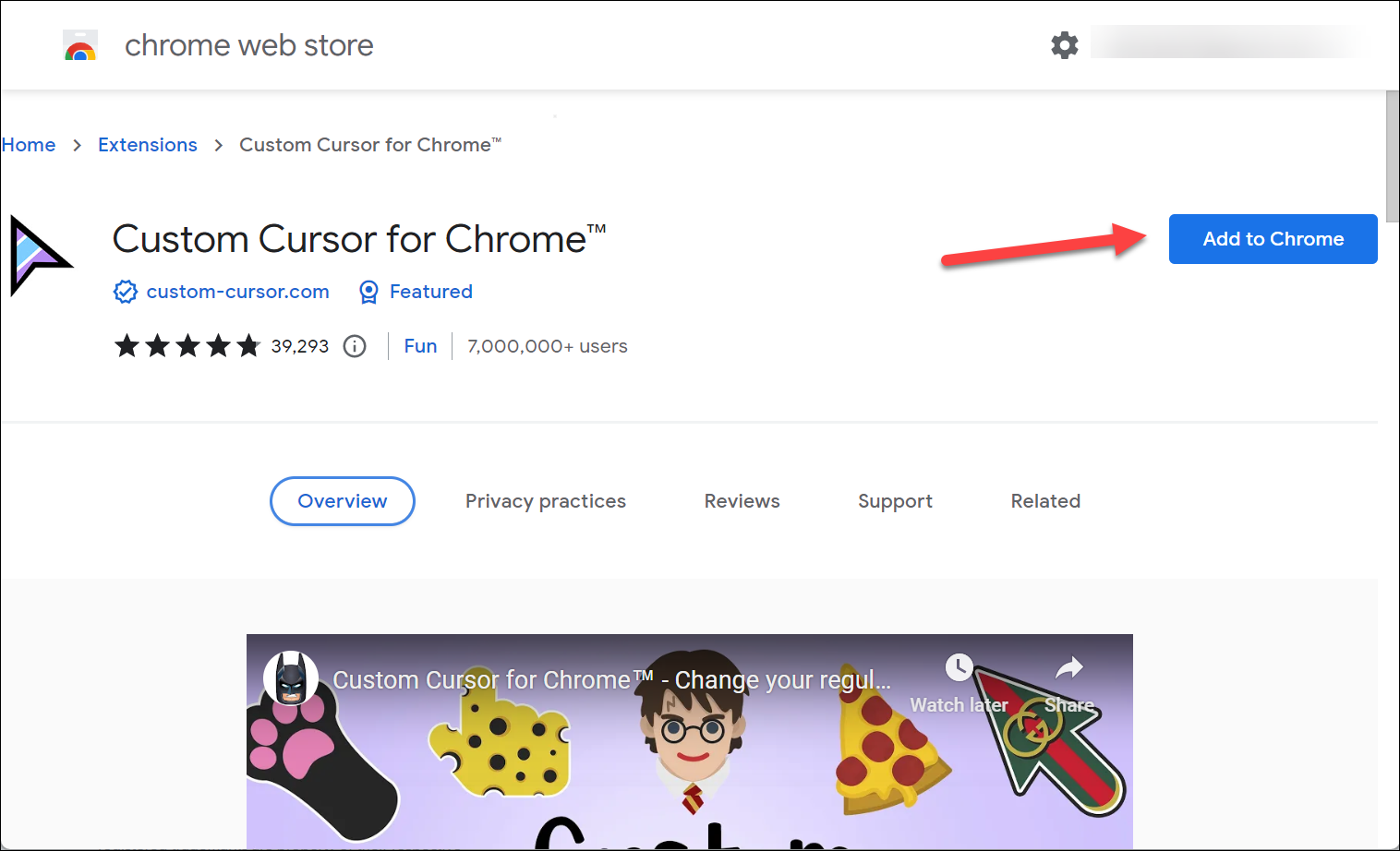 Cómo obtener un cursor personalizado en Chrome