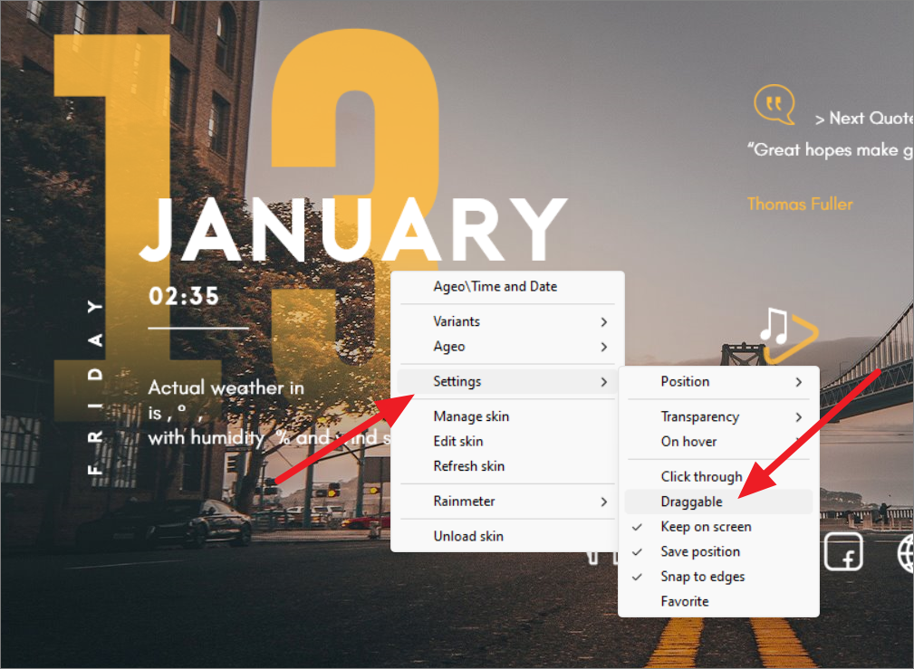 Cómo utilizar Rainmeter en Windows 11