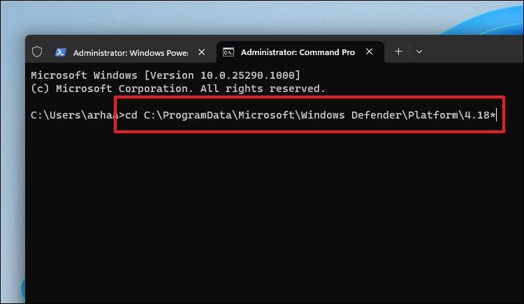 Cómo ejecutar un escaneo de virus desde el símbolo del sistema en Windows 11