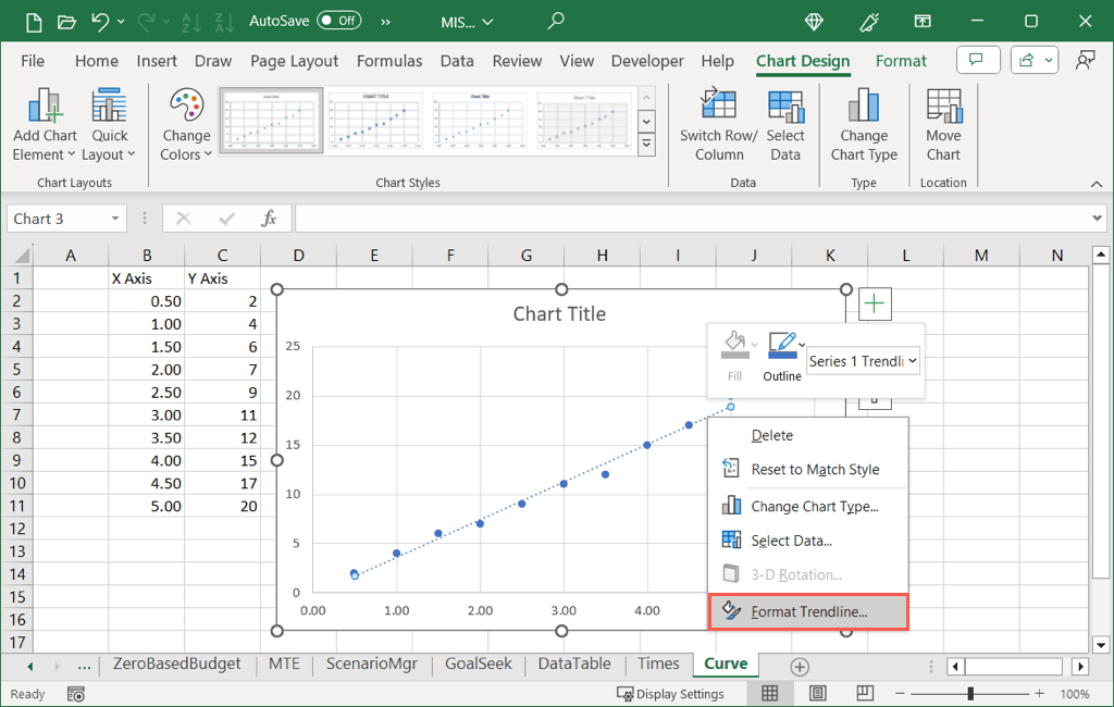 Cómo crear un gráfico/curva de calibración en Microsoft Excel