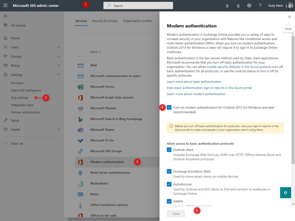 Cómo habilitar la autenticación moderna Office 365 - Tiempo de Frikis
