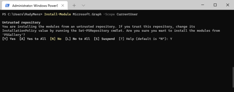Cómo instalar Microsoft Graph Module en PowerShell - Tiempo de Frikis