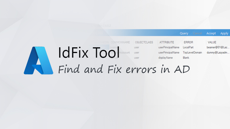 Cómo utilizar IdFix para buscar y reparar objetos AD no válidos ...