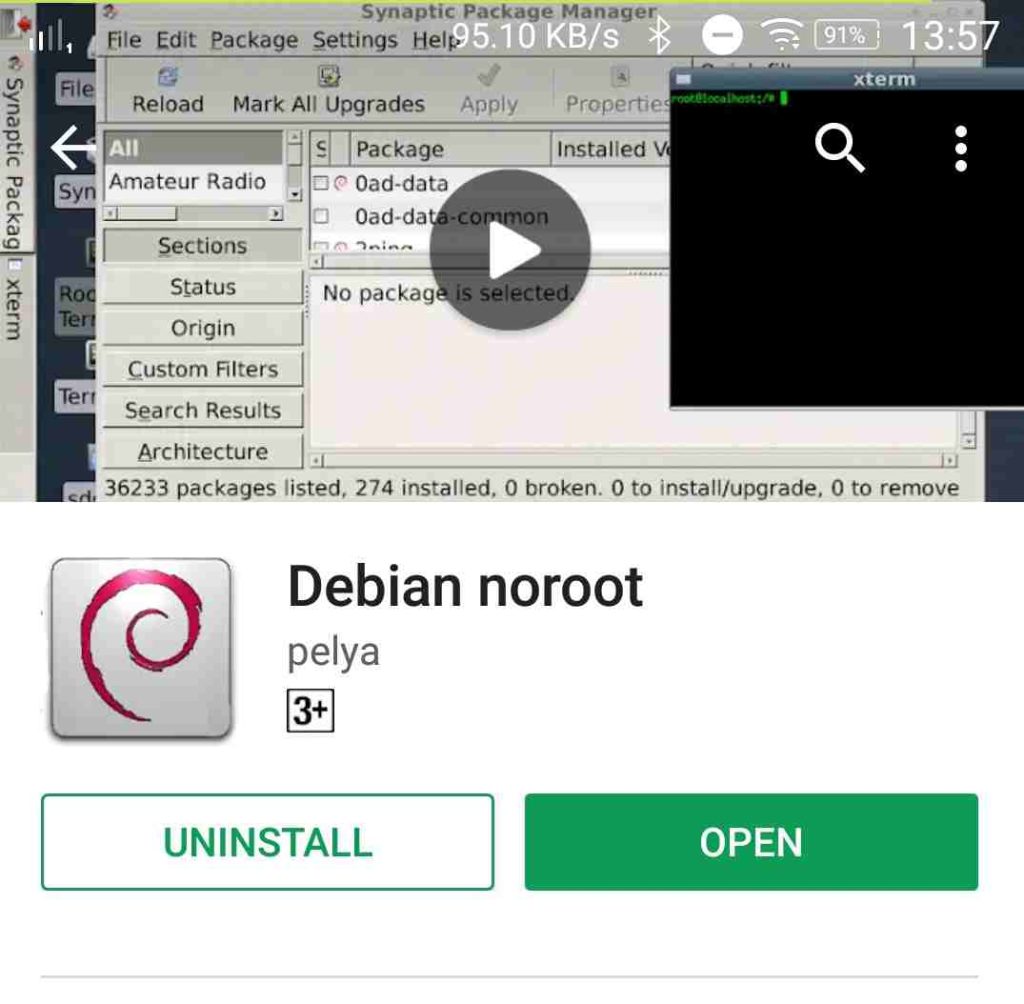 Cómo instalar Linux en un dispositivo Android, con Debian Noroot
